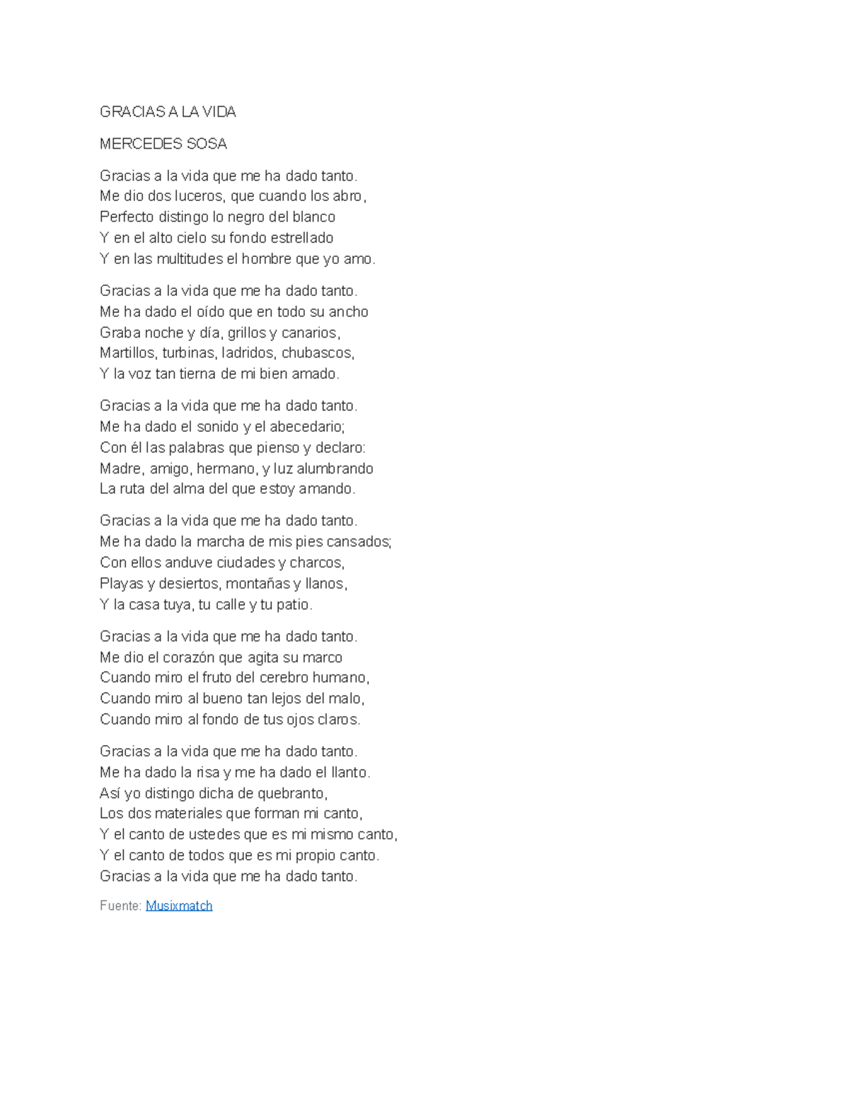 Document 6 - n bbbbb - GRACIAS A LA VIDA MERCEDES SOSA Gracias a la ...