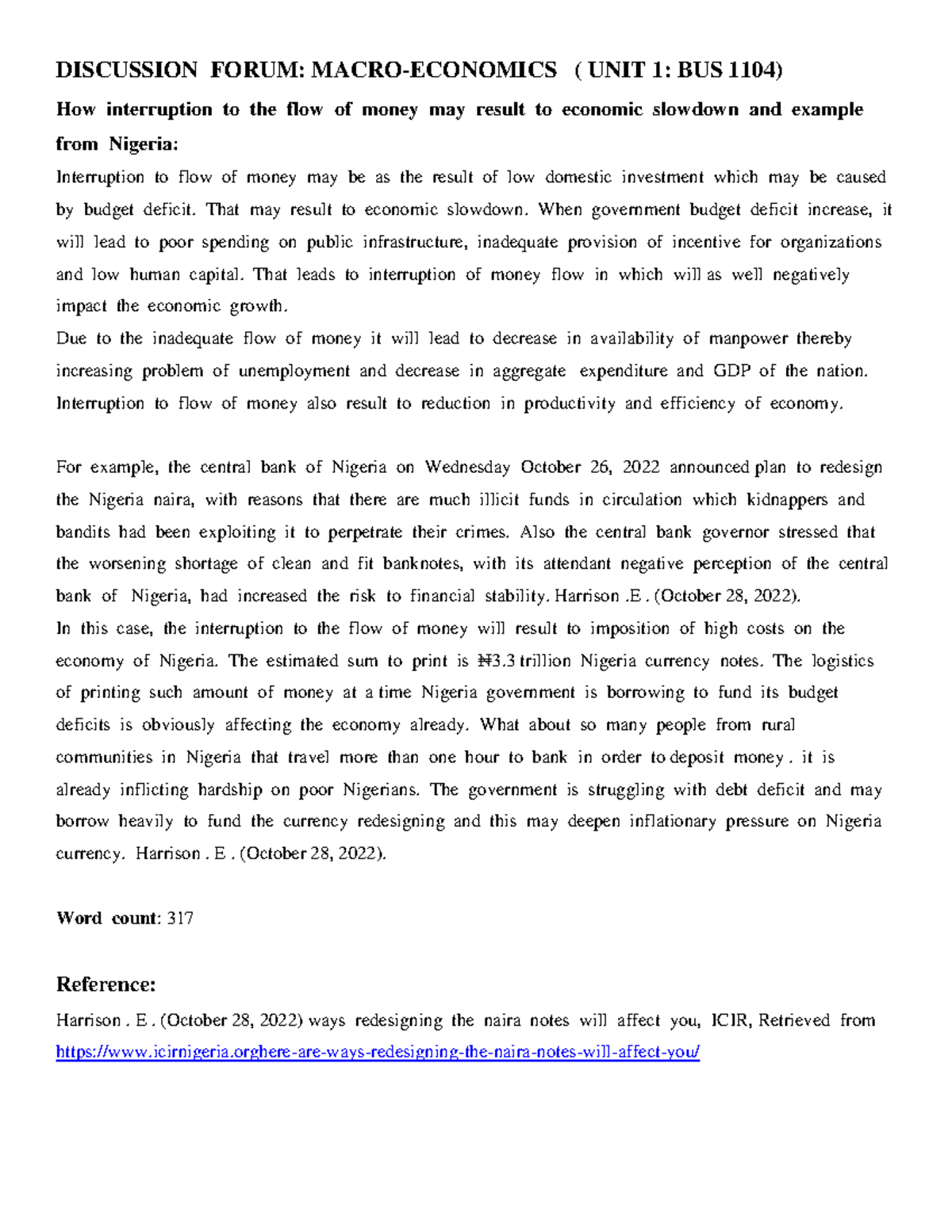Macro economics - Discussion Forum - DISCUSSION FORUM: MACRO-ECONOMICS ...
