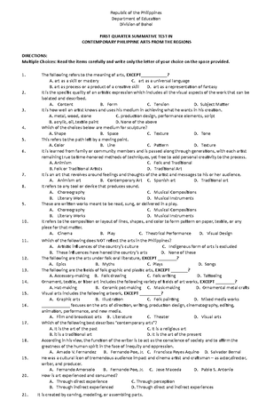 Ppg test q2-1 - quarterly test - Philippine Politics and Governance ...