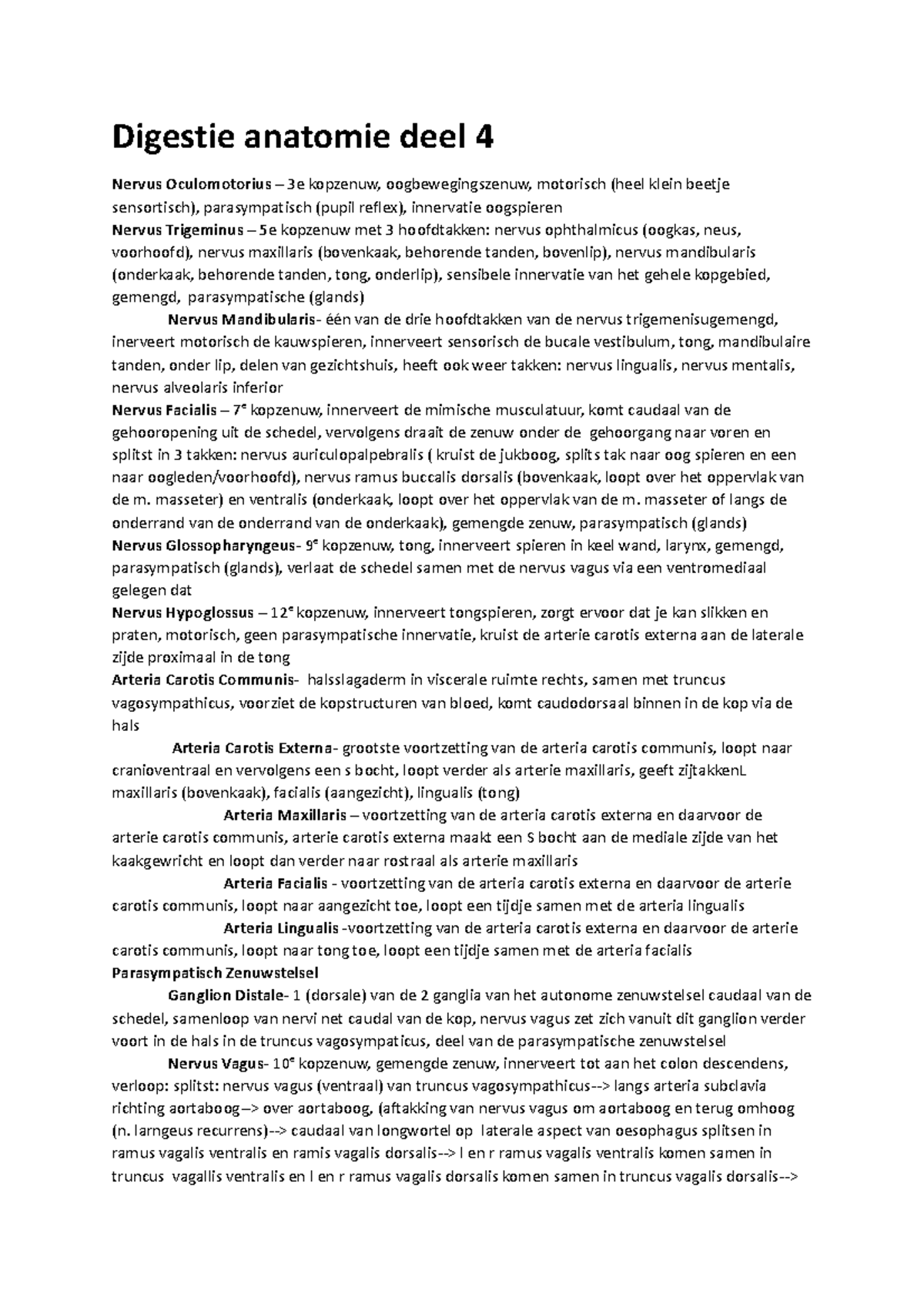 Anatomie digestie deel 4 - Digestie anatomie deel 4 Nervus Oculomotorius – 3e kopzenuw ...