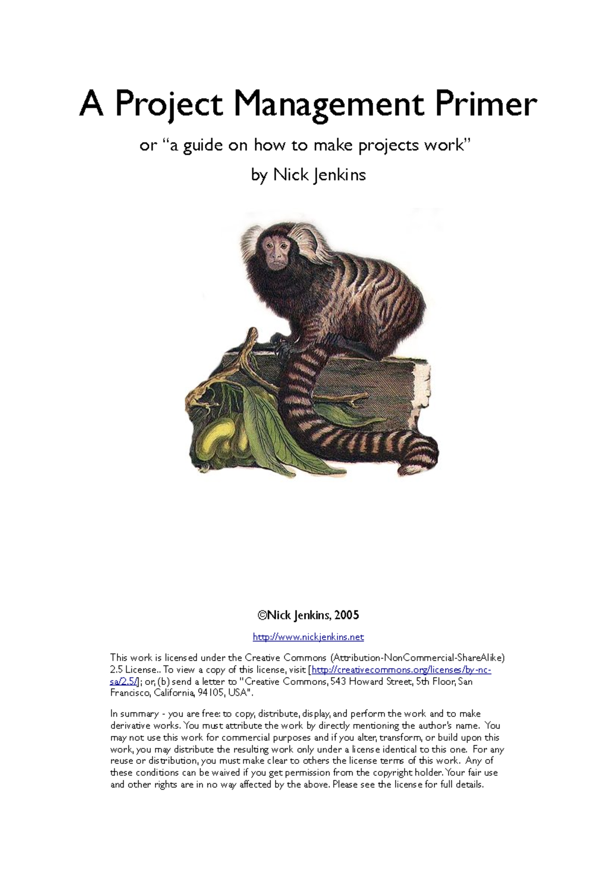 Jemkins - Project Primer - A Project Management Primer or “a guide on ...