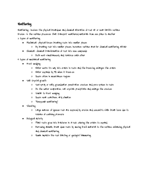 Geology- Exam 1 Study Guide - Fall 2021 Geol 101 Exam 1 Study Guide ...