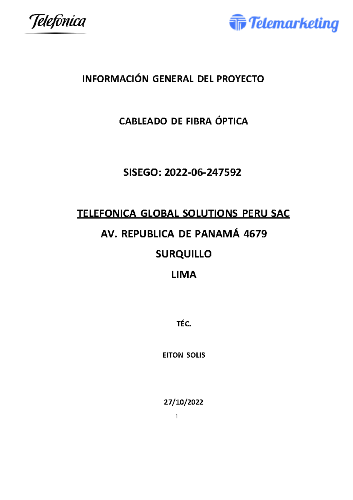 Sisego 2022-06-247592 - Informe DE TSS - Global Soutions PERU ...