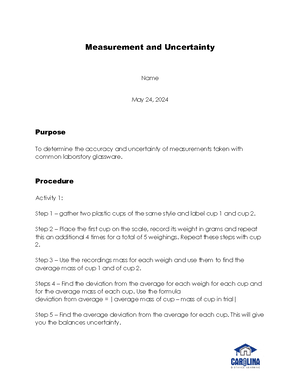 Lab report Exploring Density 2022 (1) - Exploring Density Marley Tyler ...