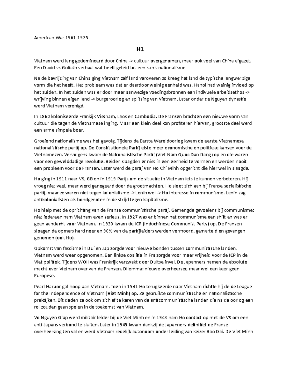 The Vietnam War - Mark Atwood Lawrence Samenvatting - American War H1 ...