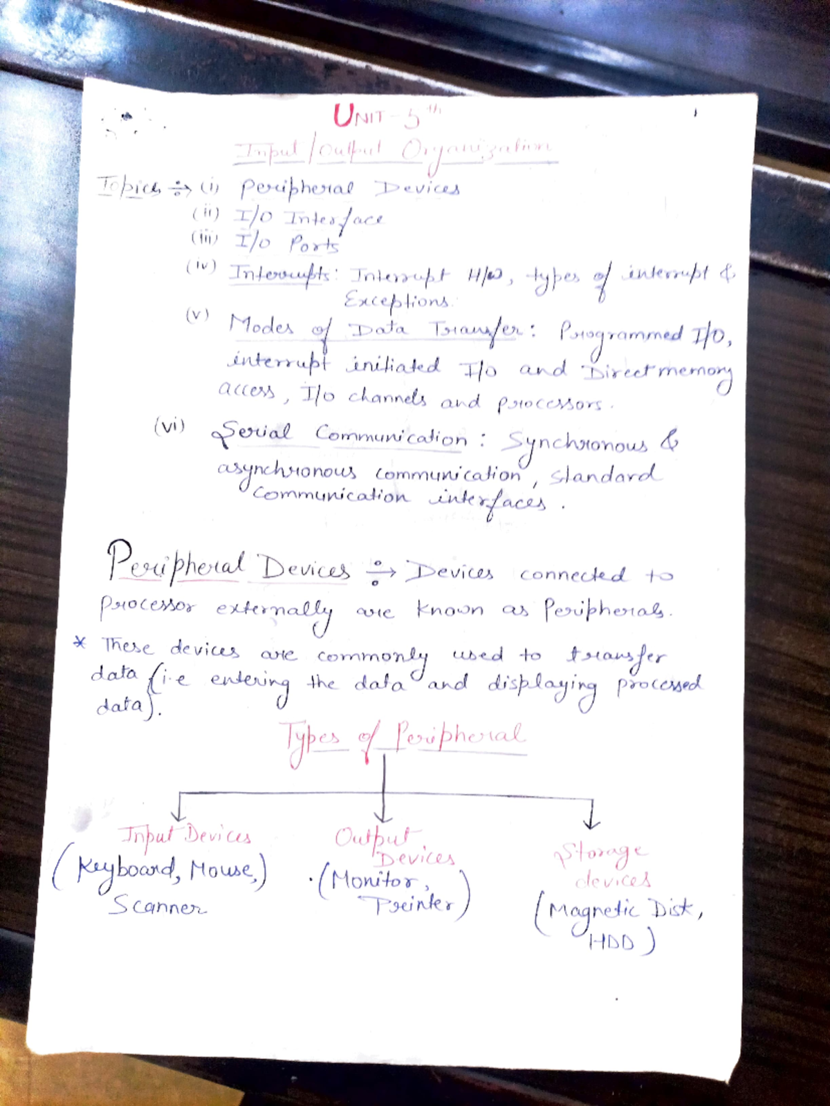 Unit 5 COA notes - B.tech - Studocu