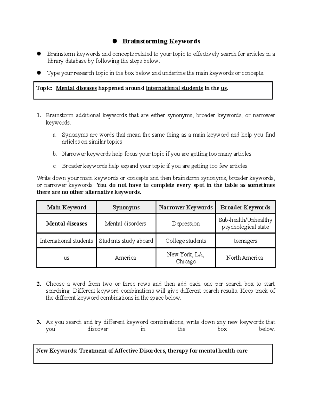 Brainstorming keywords template - Brainstorming Keywords Brainstorm ...