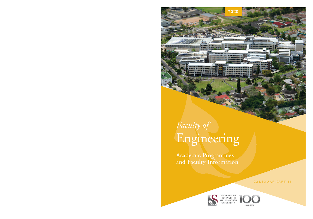 2020-Eng-Engineering - CALENDAR PART 11 Faculty of Engineering Academic ...