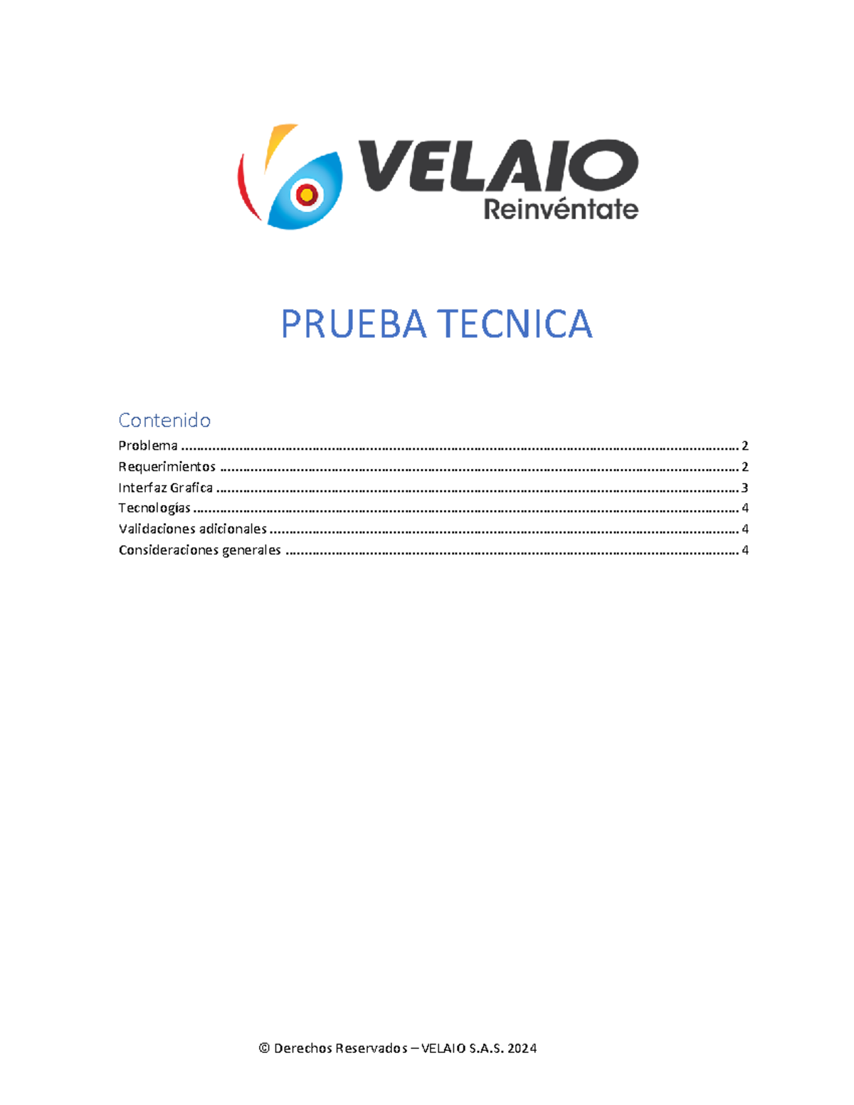 Examen tecnico Angular V1 - PRUEBA TECNICA Contenido Problema - Studocu