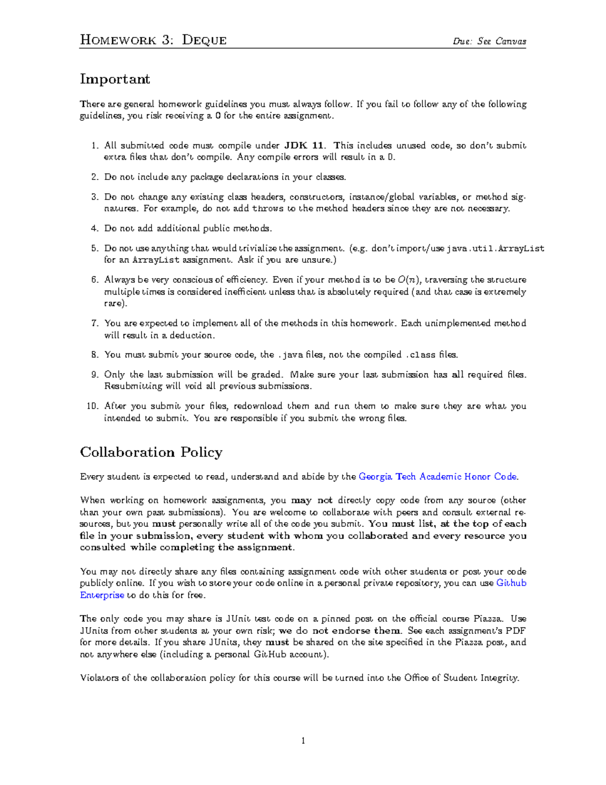 HW03 - hw03 - Important There are general homework guidelines you must always follow. If you ...