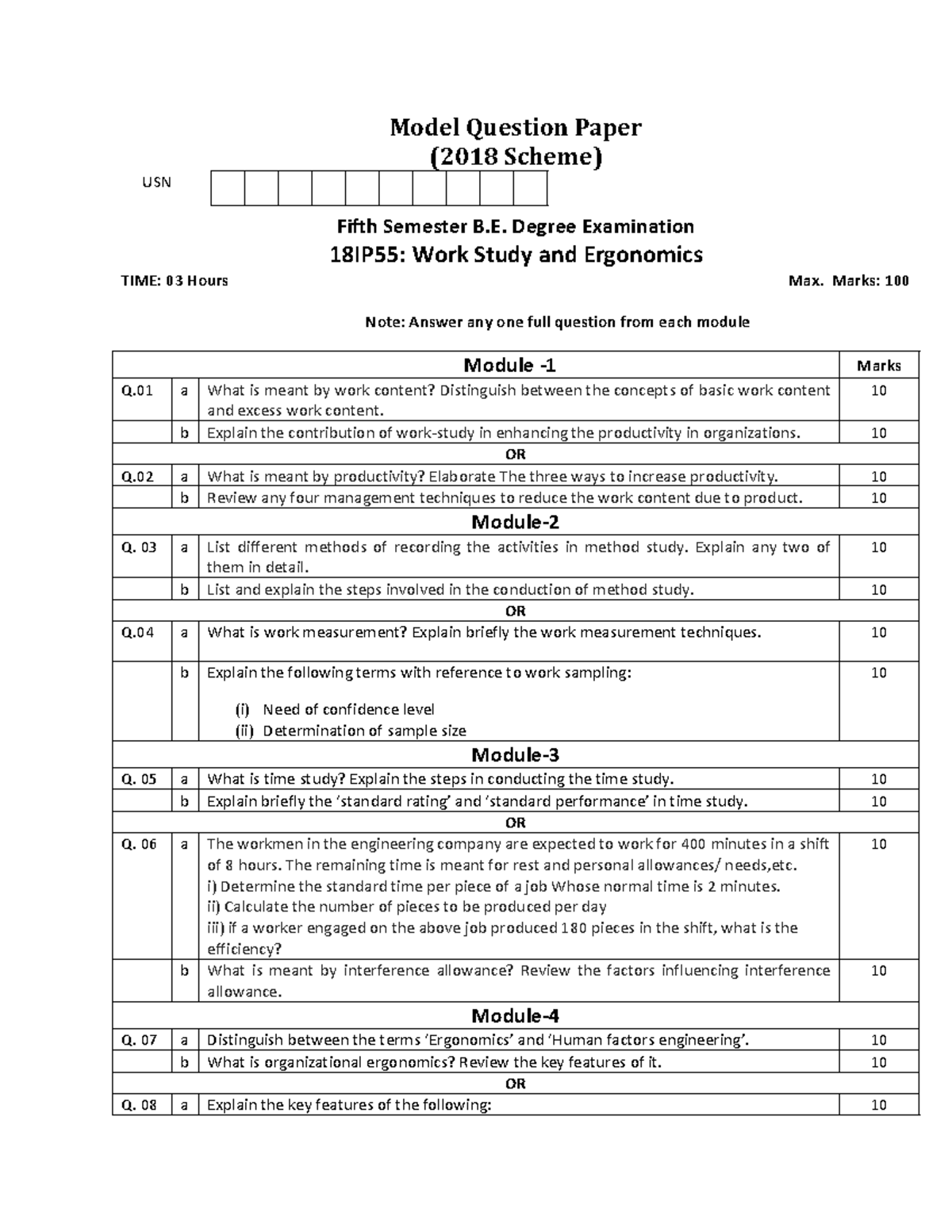 18IP55 - questions - Model Question Paper (2018 Scheme) USN Fifth ...