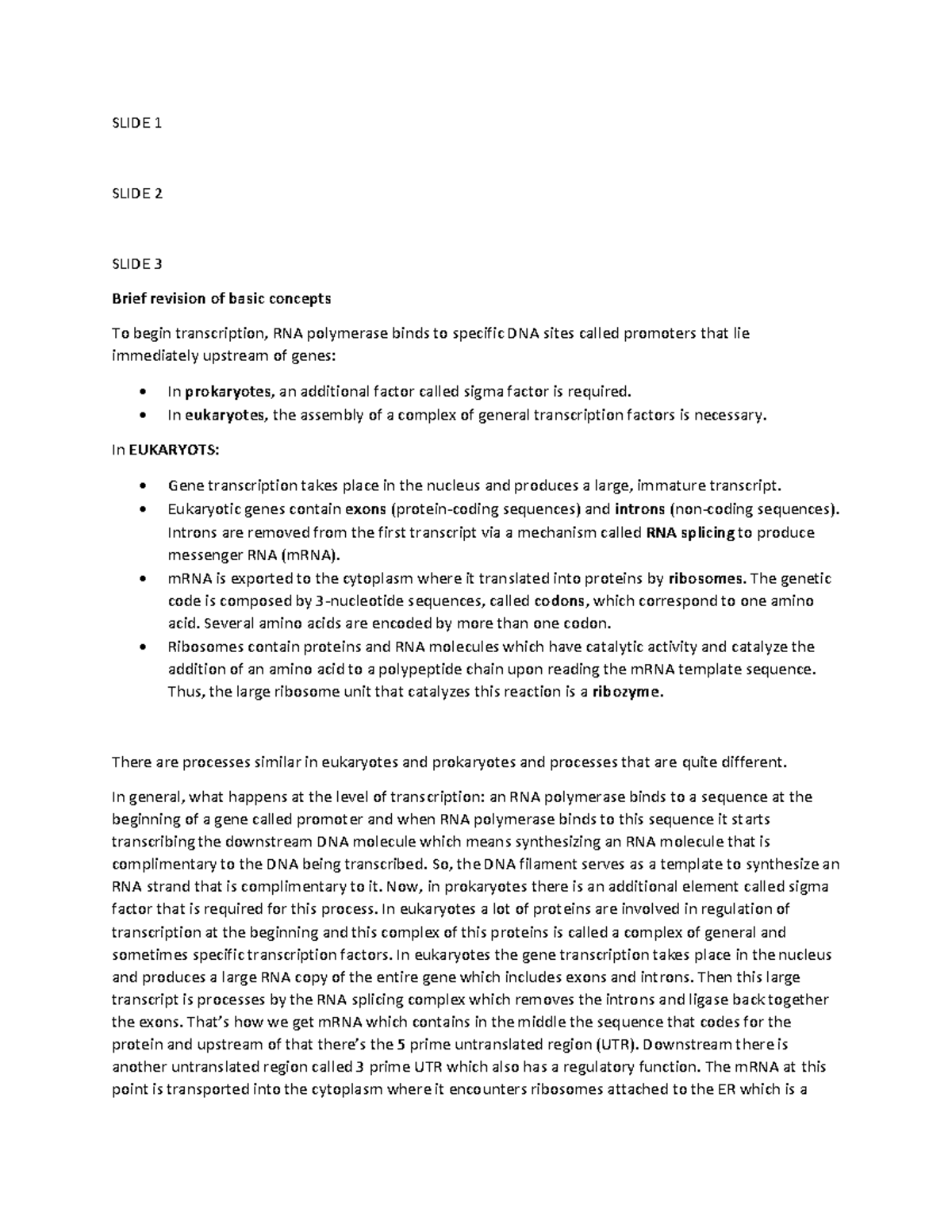 Lecture 12 Notes - SLIDE 1 SLIDE 2 SLIDE 3 Brief revision of basic ...