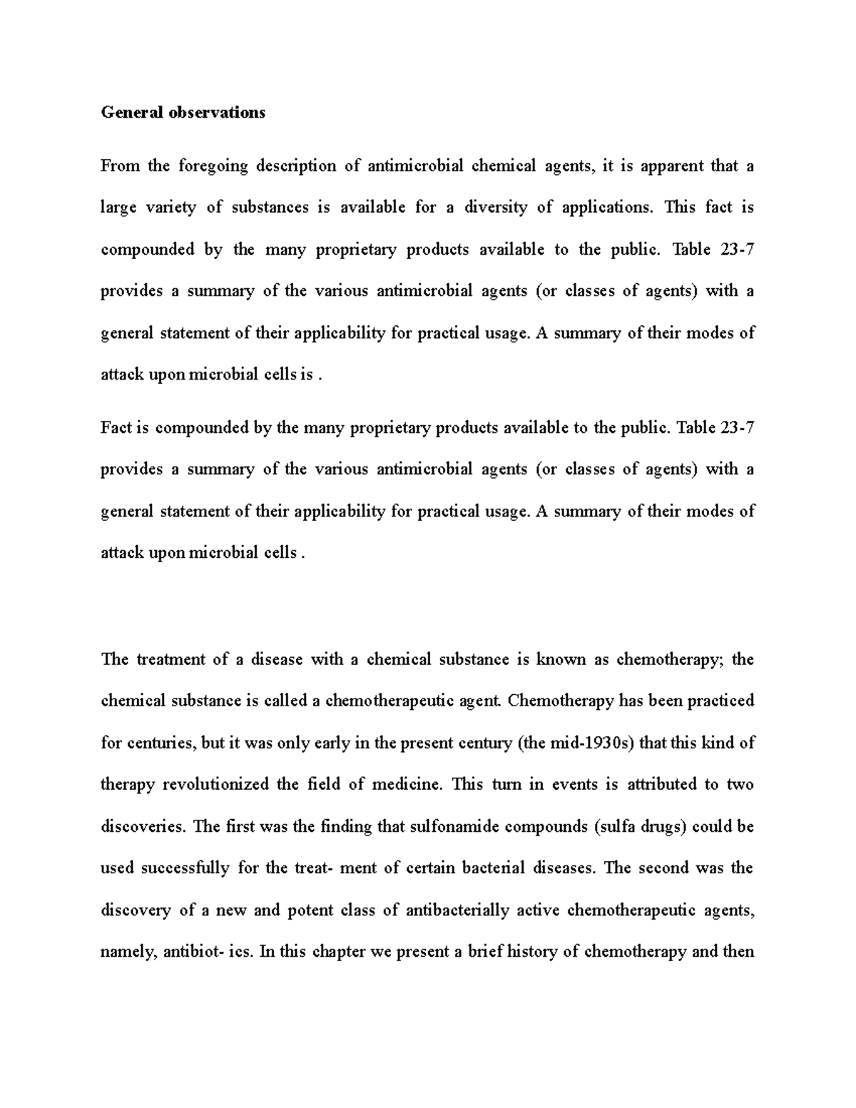 General observations - General observations From the foregoing ...