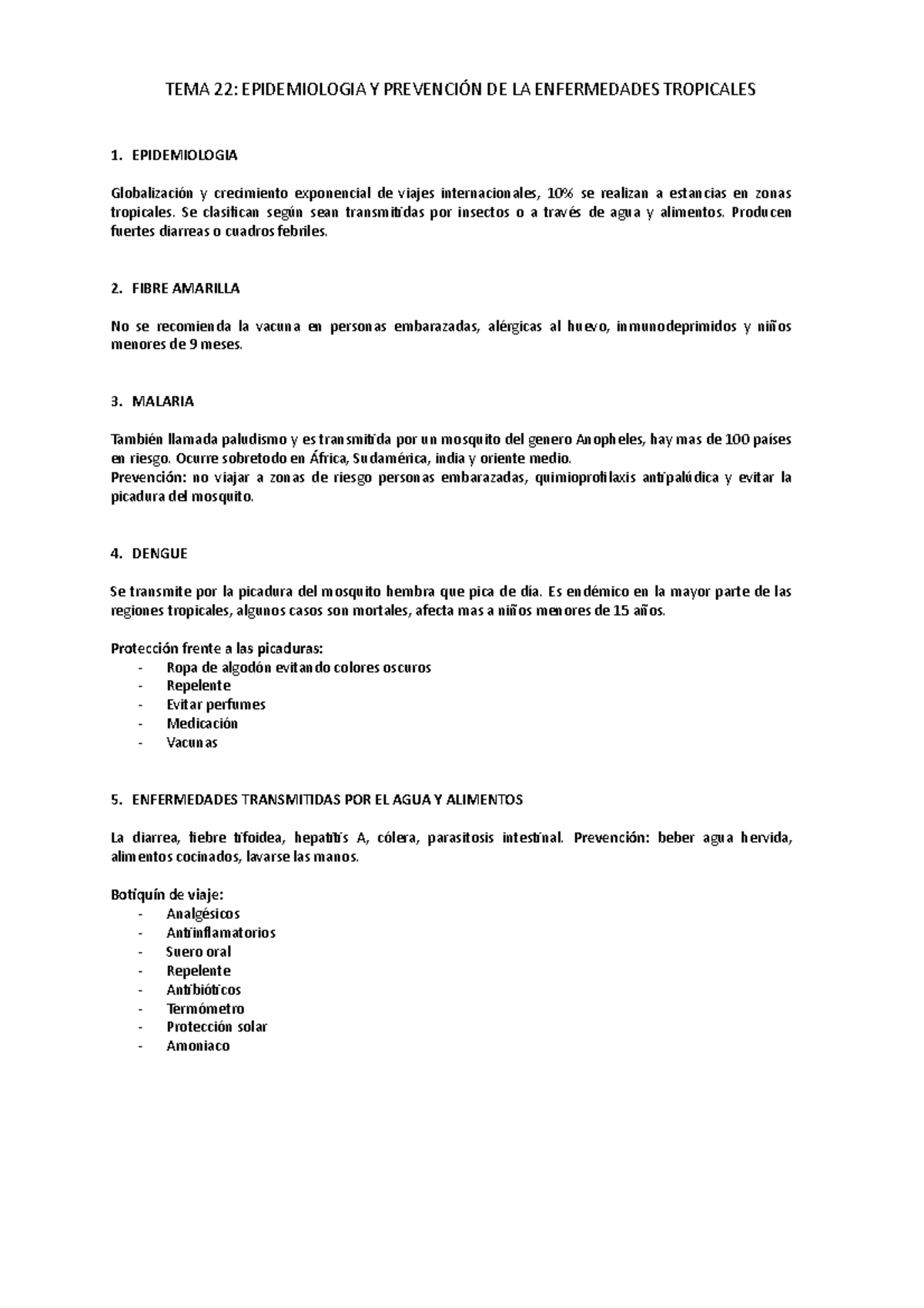 Tema 22 - ... - TEMA 22: EPIDEMIOLOGIA Y PREVENCIÓN DE LA ENFERMEDADES TROPICALES 1 ...
