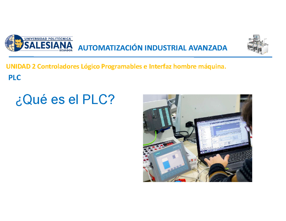 Unidad 2 1 AI - Automatización Industrial - PLC UNIDAD 2 Controladores ...