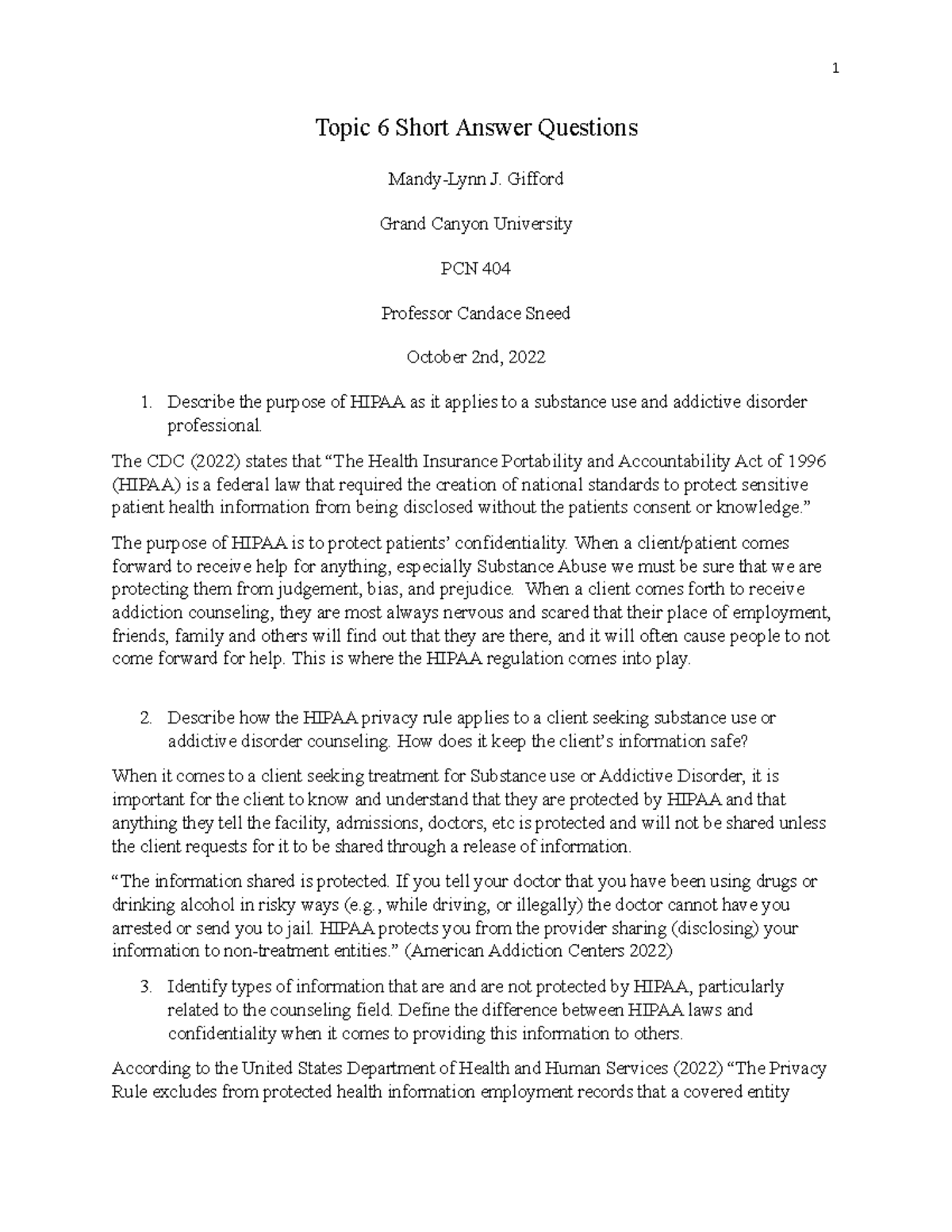 Topic 6 Short Answer Questions - Topic 6 Short Answer Questions Mandy ...