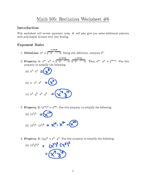 Quiz 1 Solutions - Name: Quiz 1 Math 105 Recitation Section: September 28, 2022 In order to ...