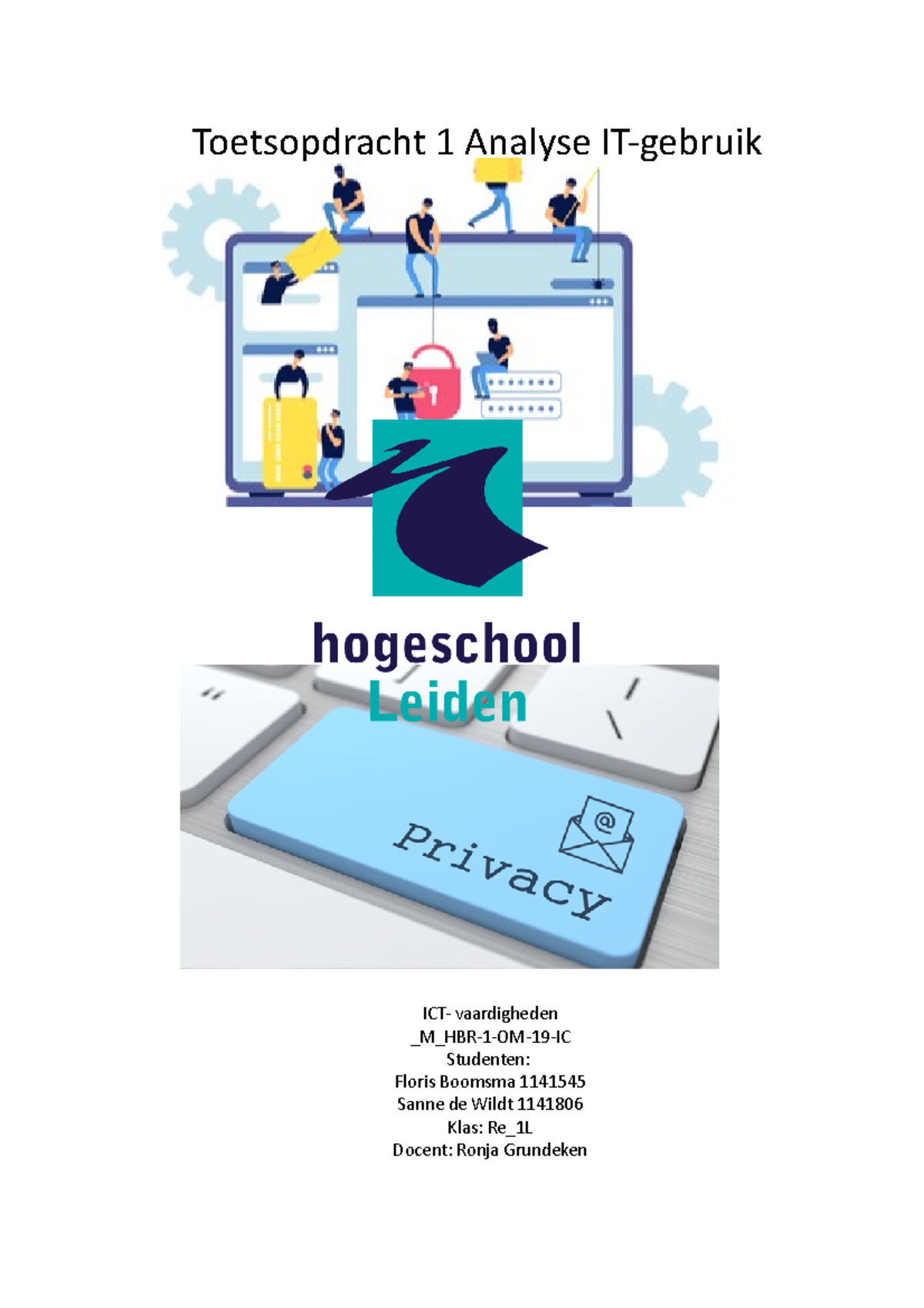 Toetsopdracht analyse ICT - Toetsopdracht 1 Analyse IT-gebruik ICT- vaardigheden _M_HBR-1-OM-19 ...