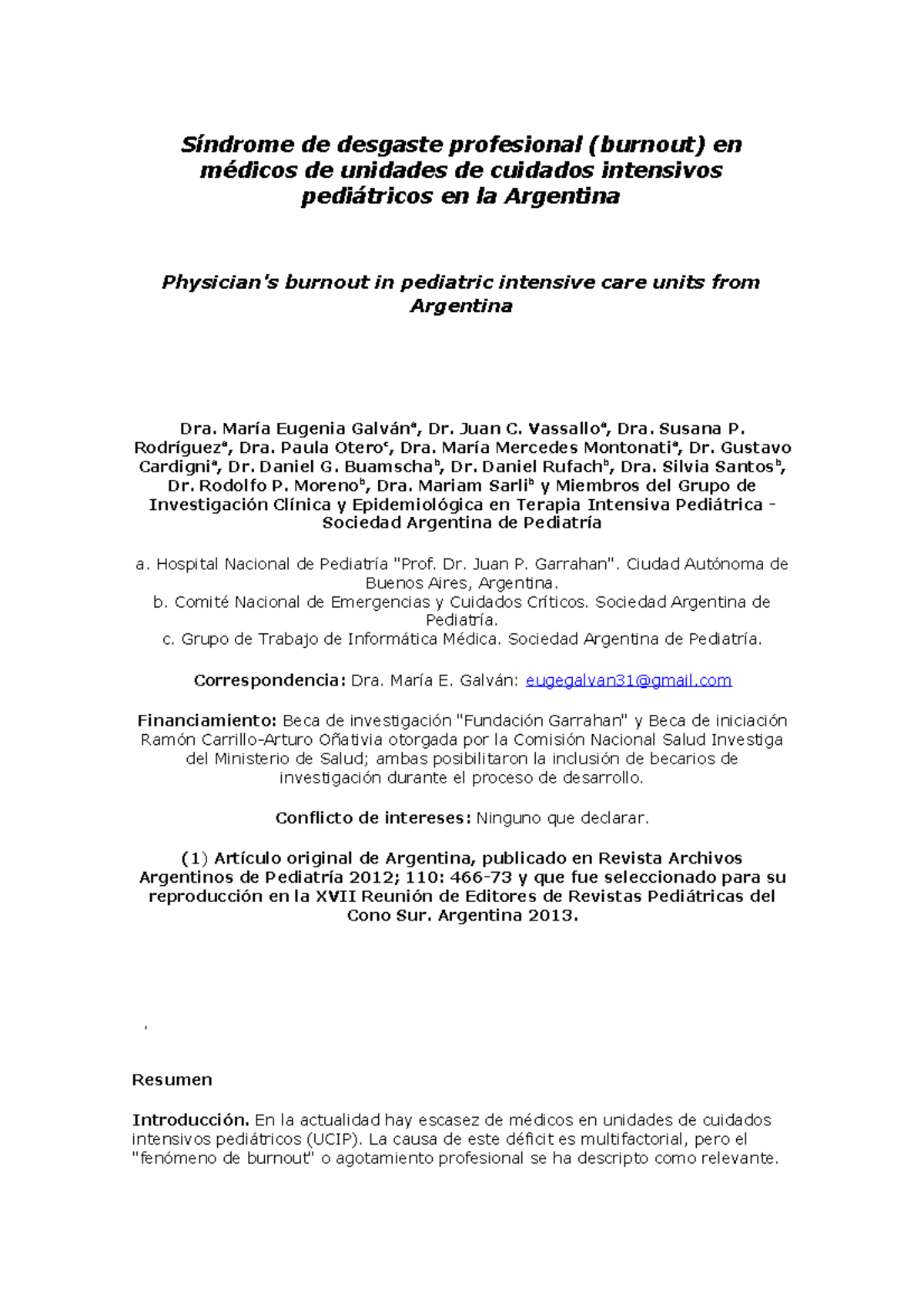 Síndrome de desgaste profesional articulos - Síndrome de desgaste ...