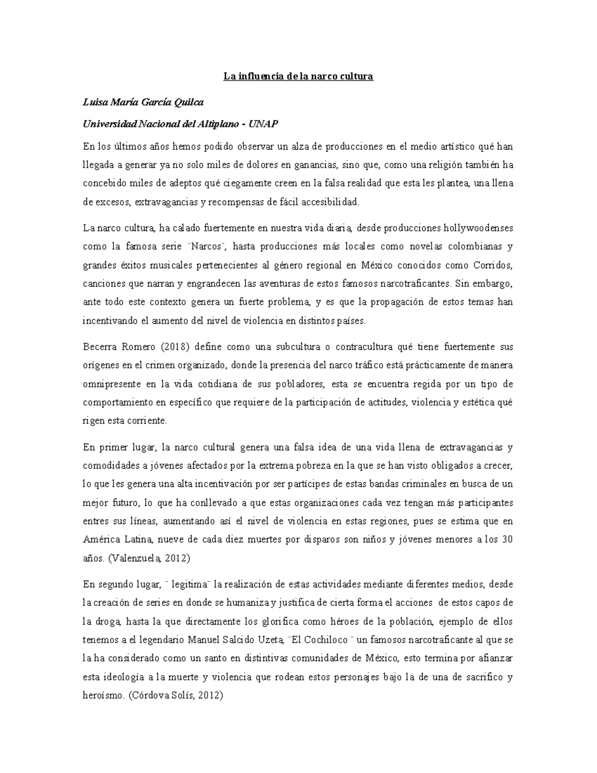 La influencia de la narco cultura - La narco cultura, ha calado ...