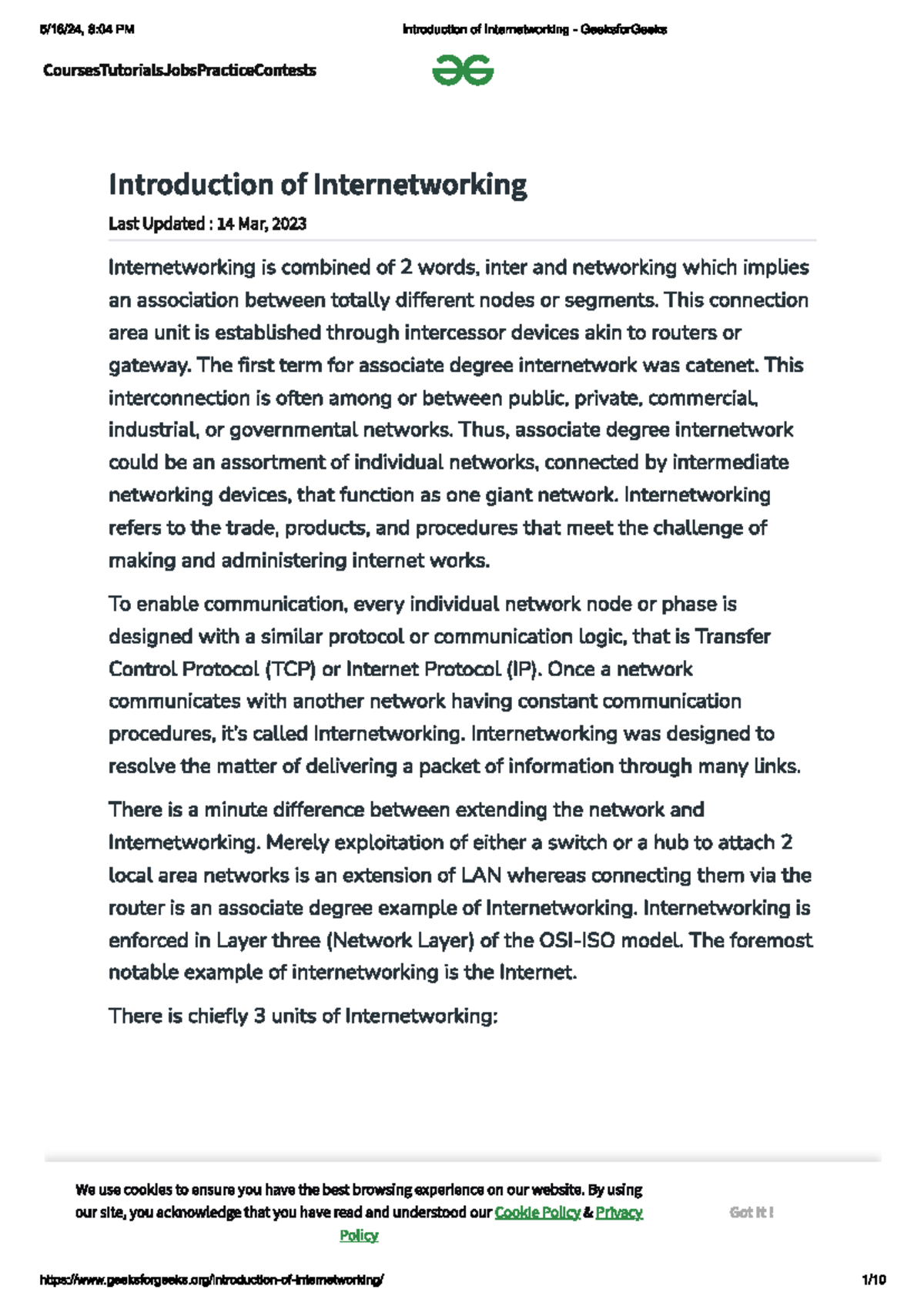 Internet - Bsc-computer science - Studocu