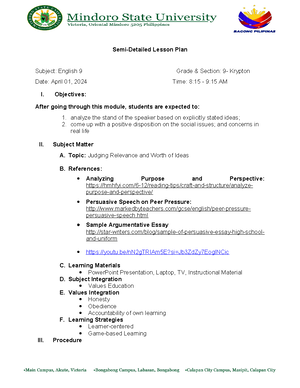 Detailed Lesson PLAN in English TONE AND MOOD - Detailed LESSON PLAN in ...