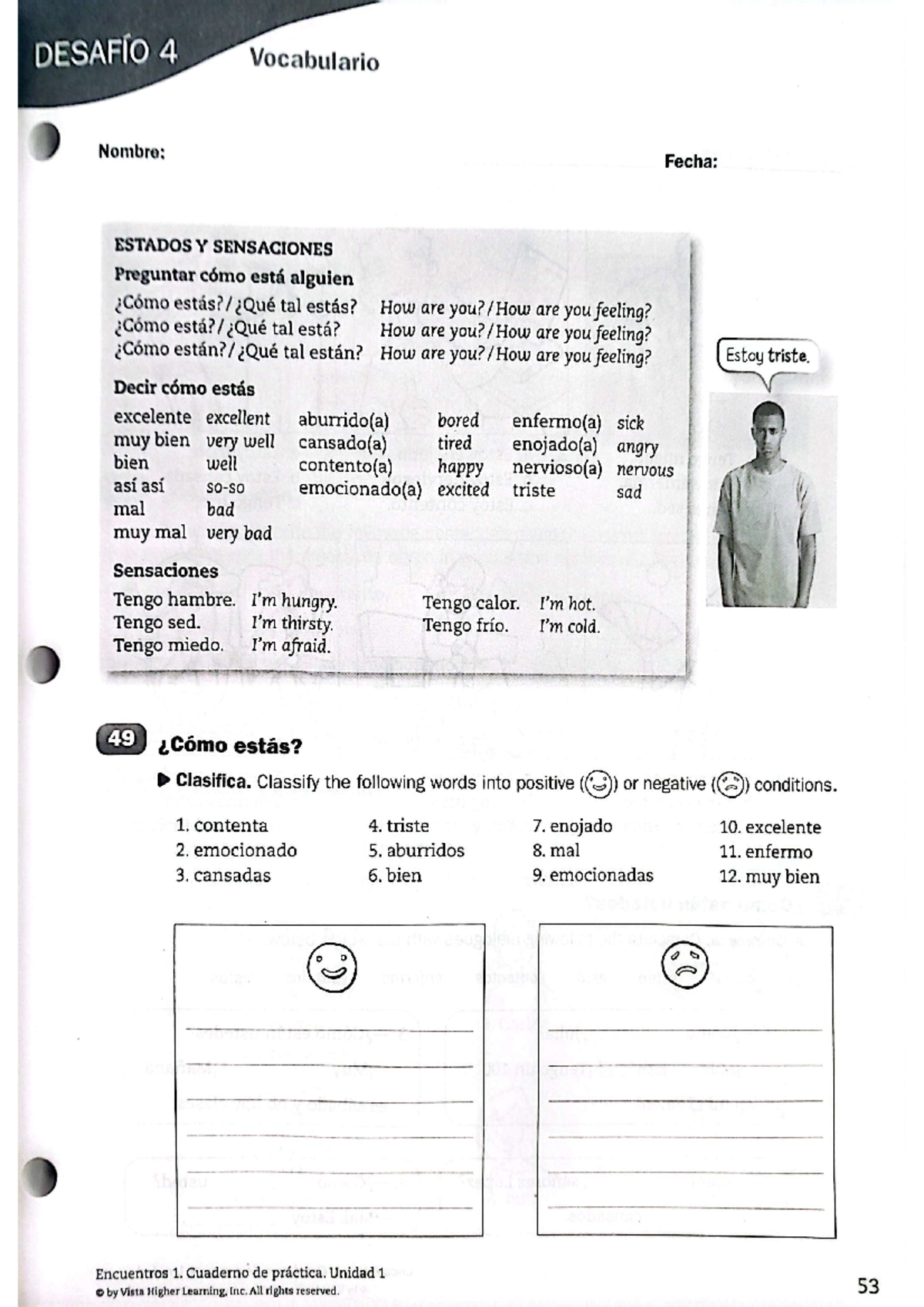 Desafio 4 y conclusion - jjjj - DESAFÍO 4 Vocabulario Nombre: Fecha ...