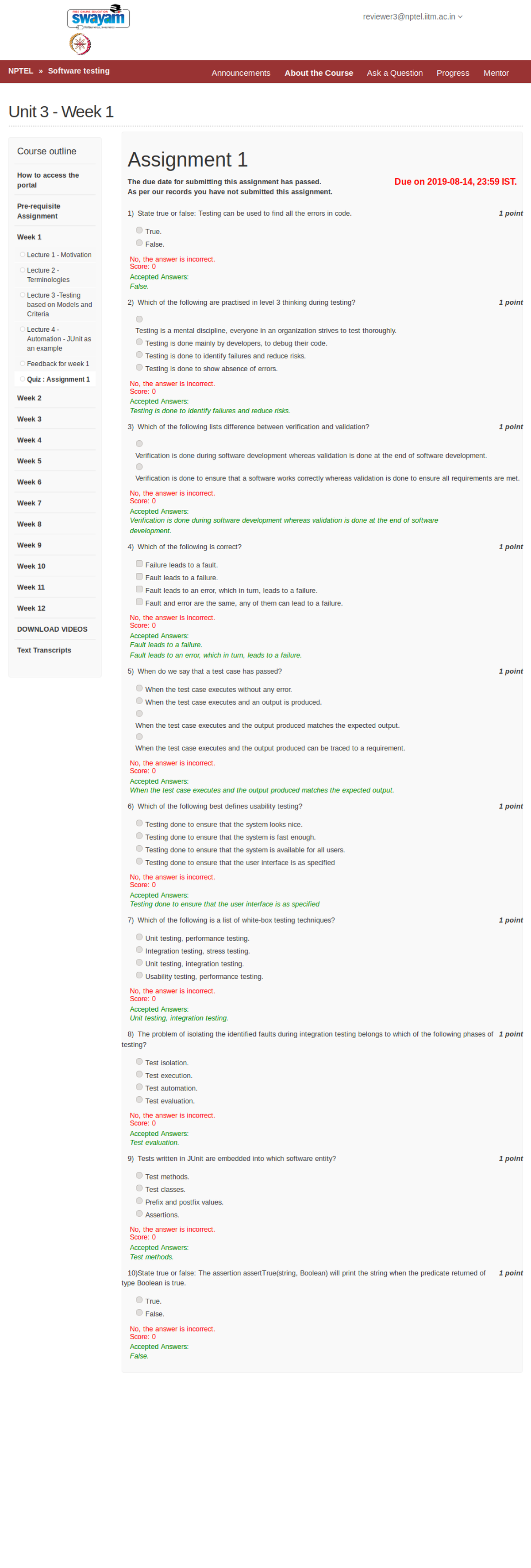 Noc19 cs71 assignment Week 1 - Software Engineering - Studocu
