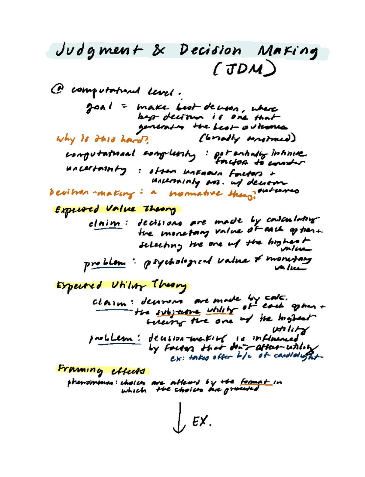 PSY 255 Nov 18, 2020 Lecture Notes (Judgment and Decision Making) - PSY ...