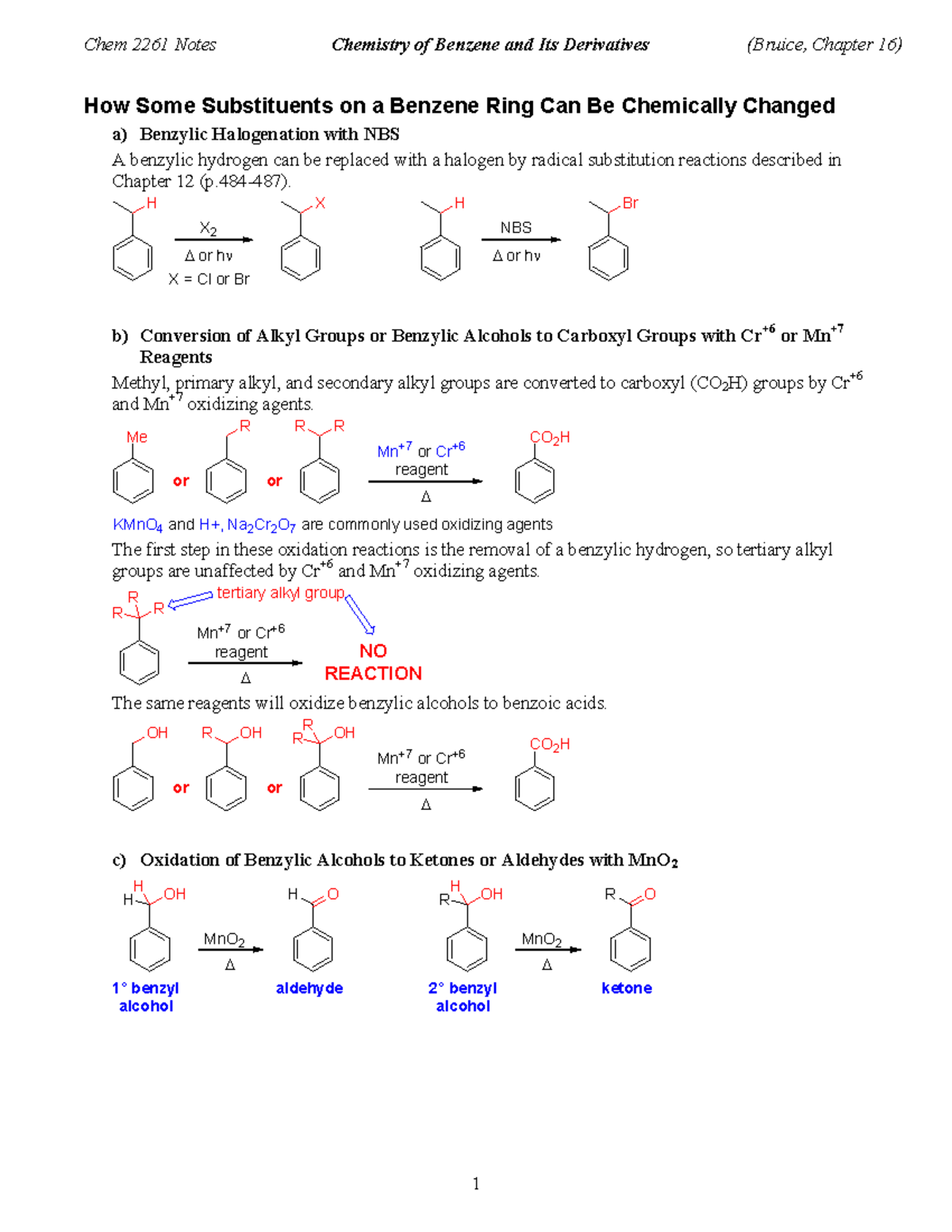 chapter 16 benzene ring additions - How Some Substituents on a Benzene ...