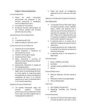 Module 1.2 Financial Statements Part 2 (Notes) - Chapter 3: Notes to ...