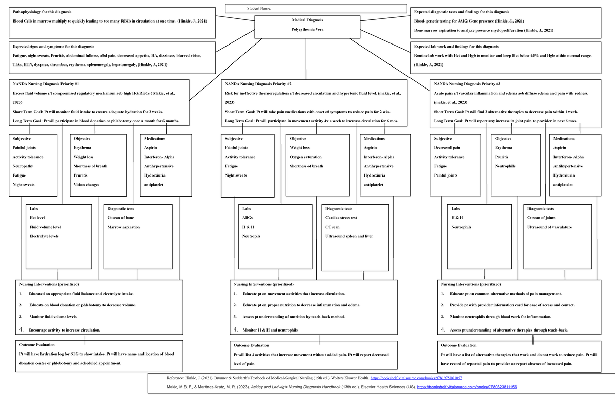 Concept Map Polycythemia Vera - [Type text] NANDA Nursing Diagnosis ...