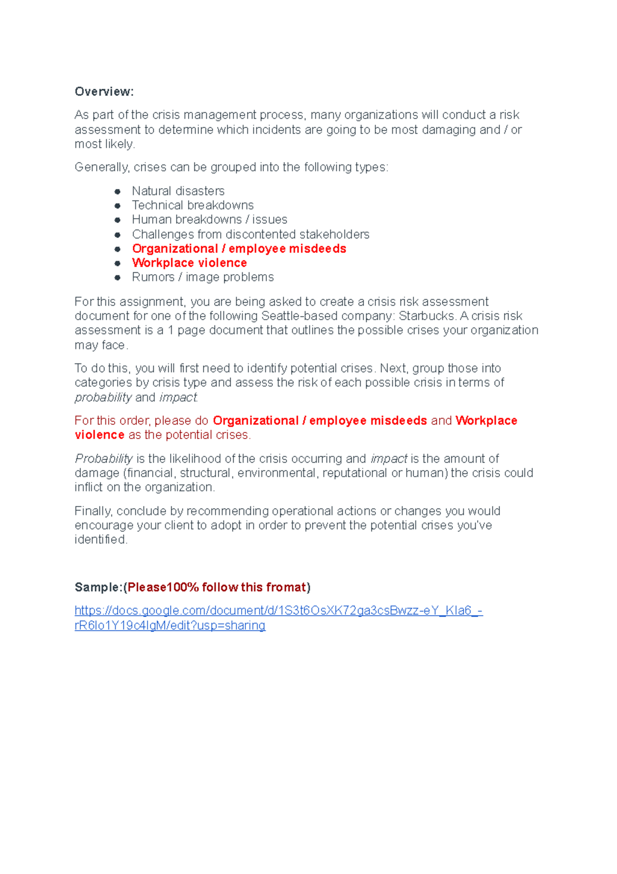 Risk assessment - jkh jkbhj jnjkn jknk - Overview: As part of the ...