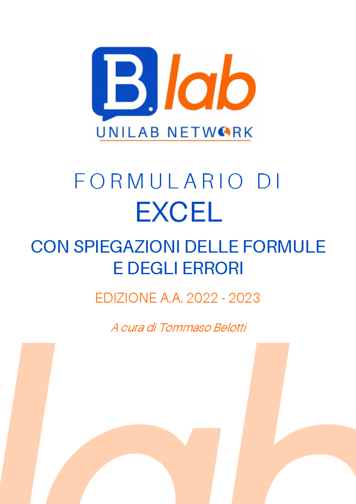 Formulario Excel - Computer Science - Bocconi - Studocu