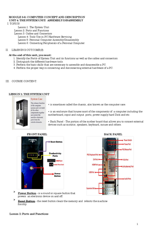 Module 3 Basic Computer Functions - Module 3: Computer Concept And