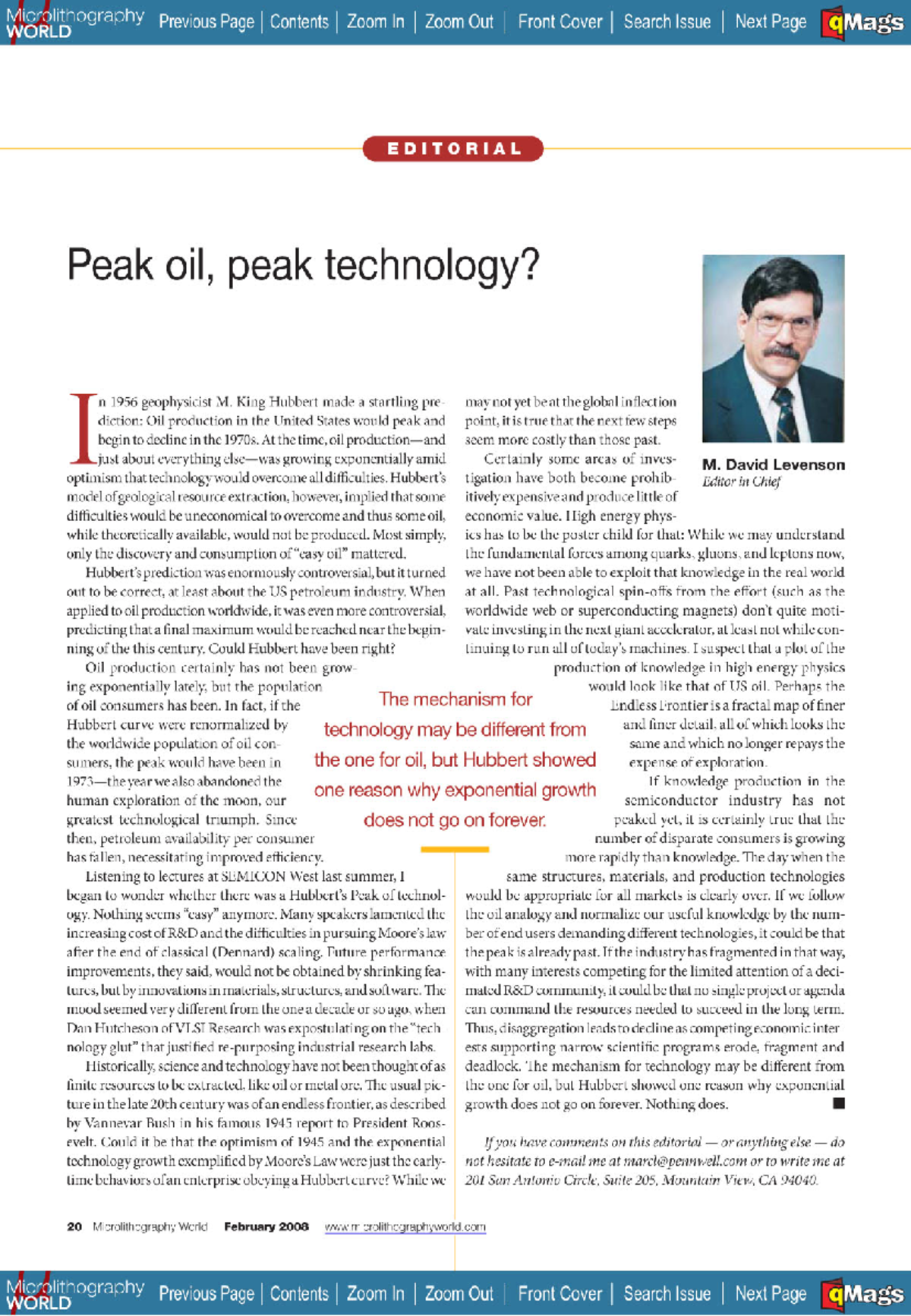 Peak oil peak technology - King Hubbert made a startling diction: Oil ...