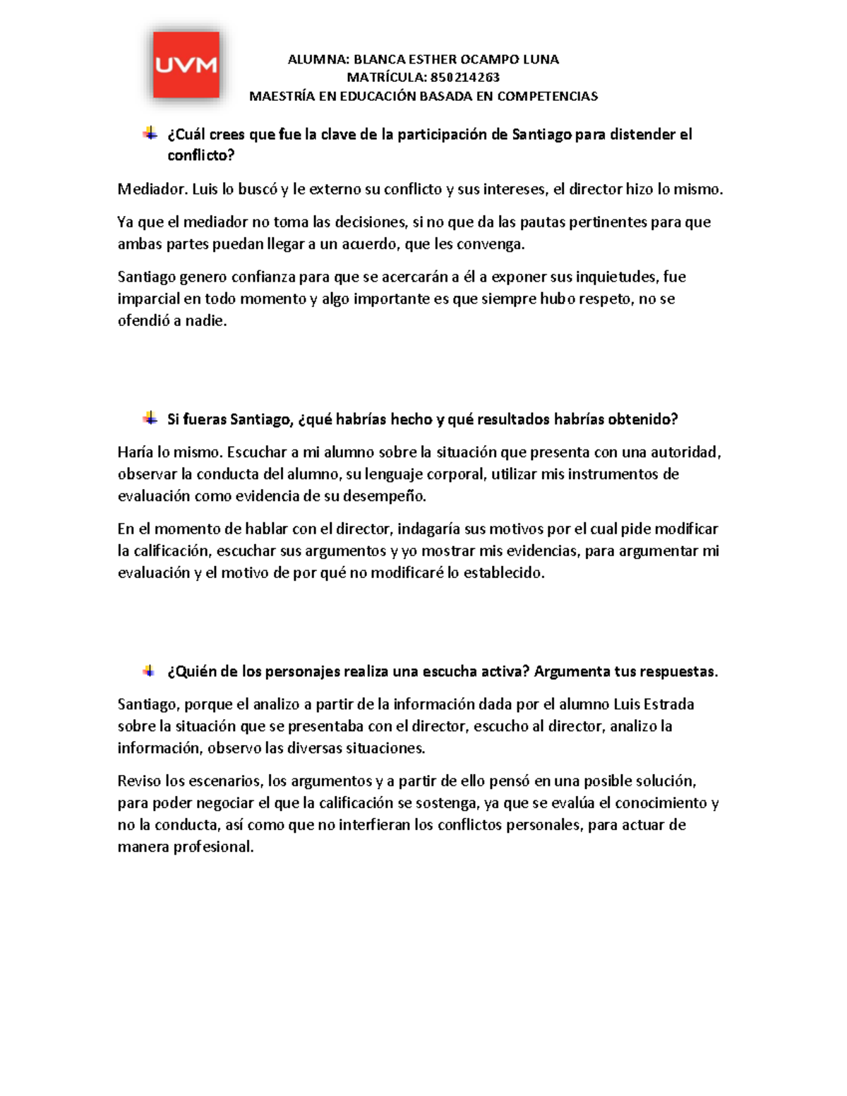 A2 BEOL - ¿Cuál crees que fue la clave de la participación de Santiago ...