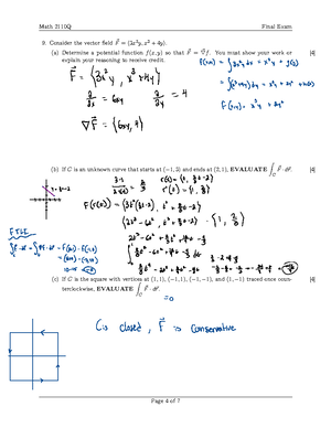 Calc 3 Exam 6 - Calc 3 Exam 6 - lllqtiscossion EI: J , yds → C : 11=1-2 ...