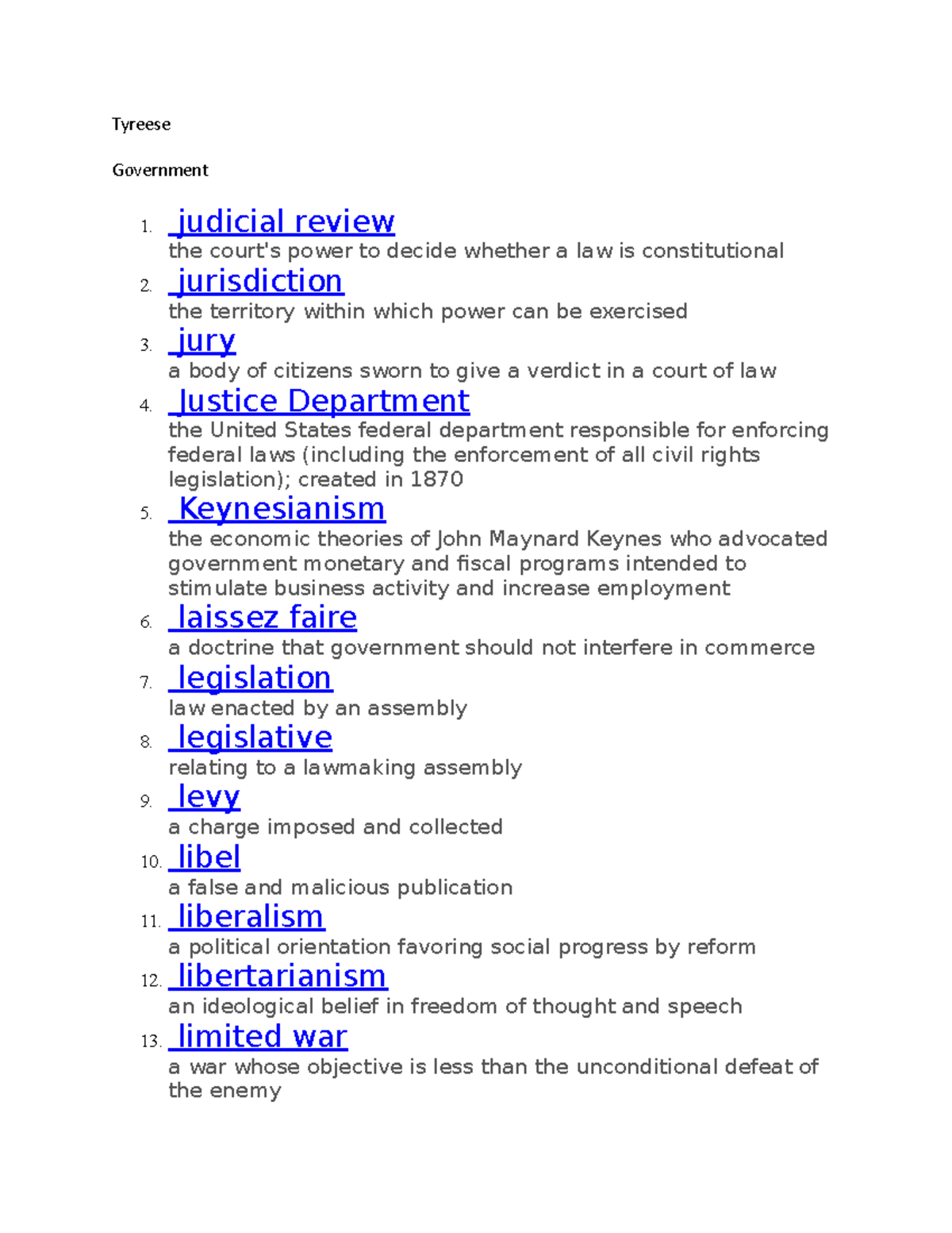 Gov 11 - i think this will be really helpful in getting a understanding ...