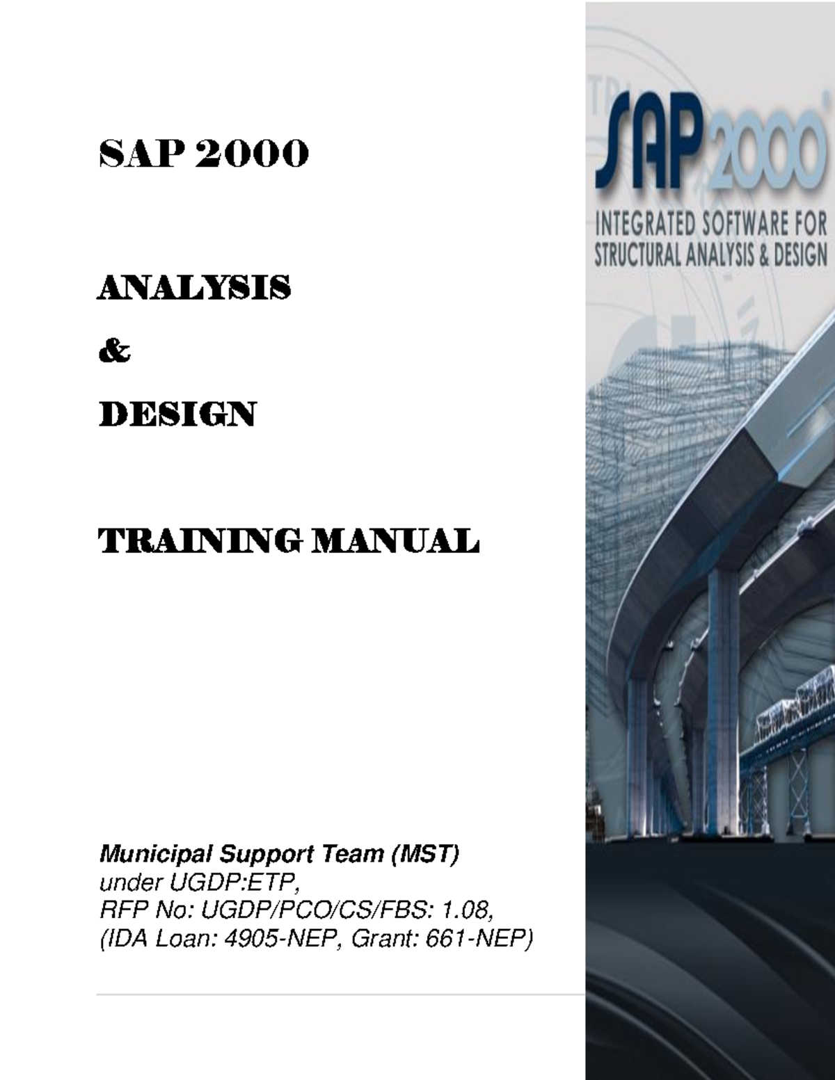 410281270 SAP2000 Analysis Design Manual Session pdf - SAP 2000 ANALYSIS & DESIGN TRAINING - Studocu
