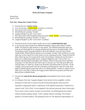 [Solved] Describe how the creative works create meaning surrounding the ...