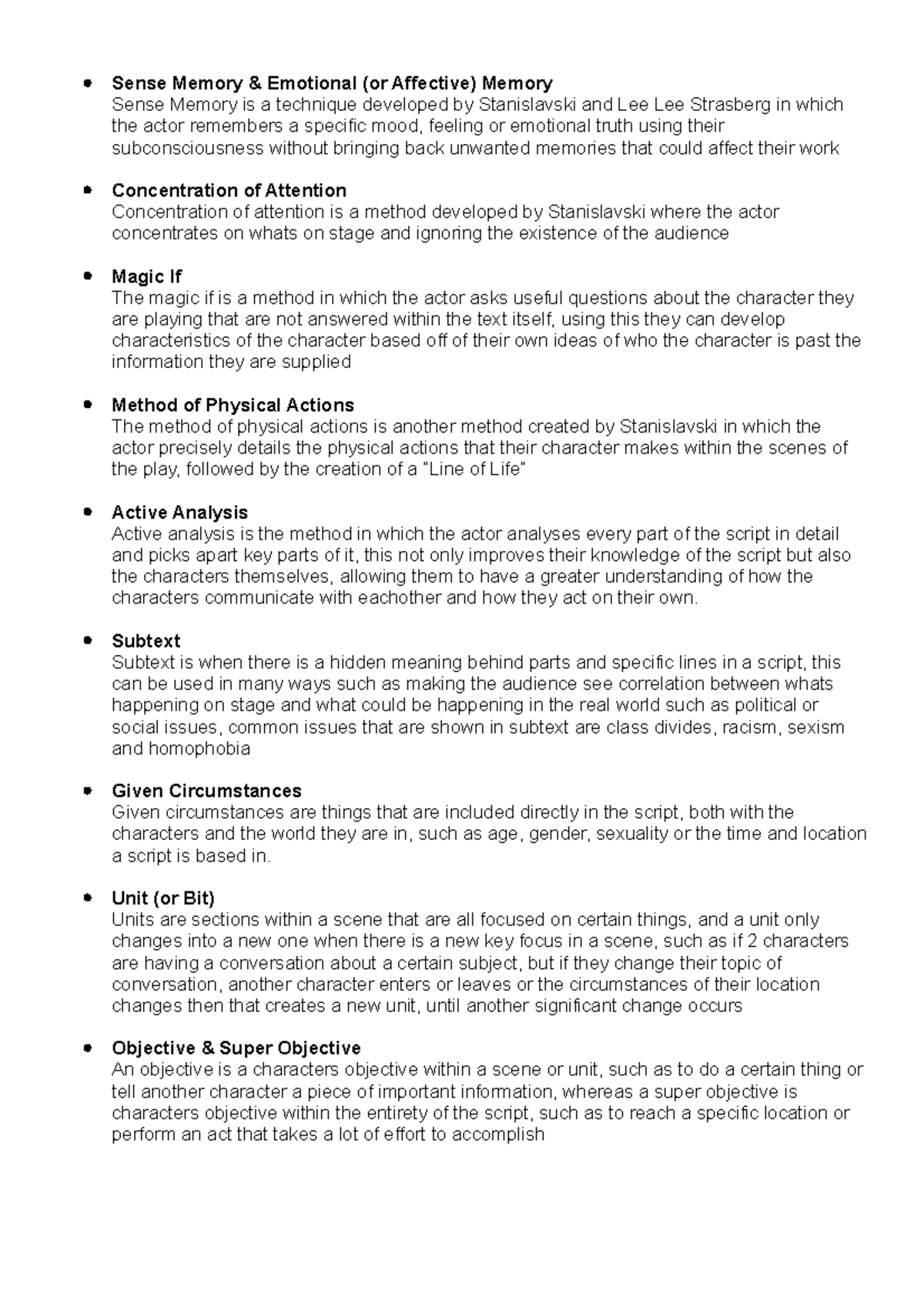 Key Terms - Sense Memory & Emotional (or Affective) Memory Sense Memory ...