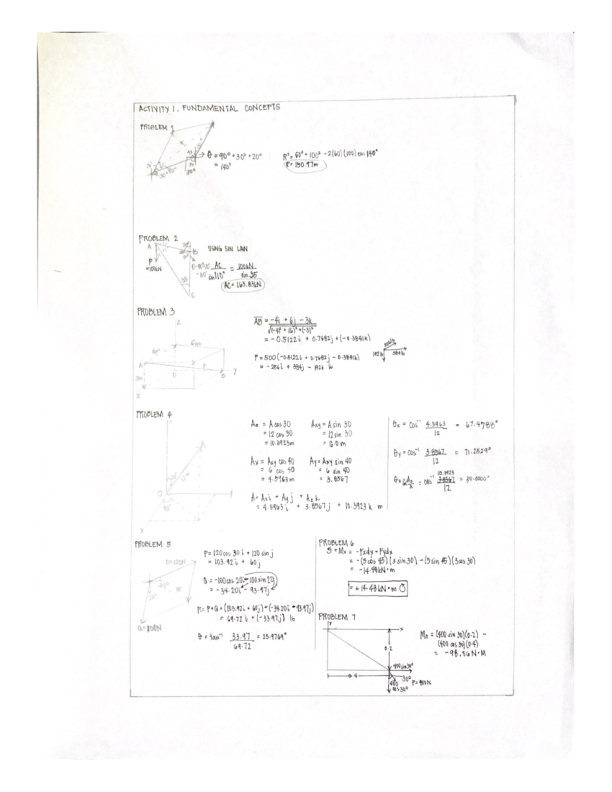 Statics - Activity 1 - ..! - Education - Studocu