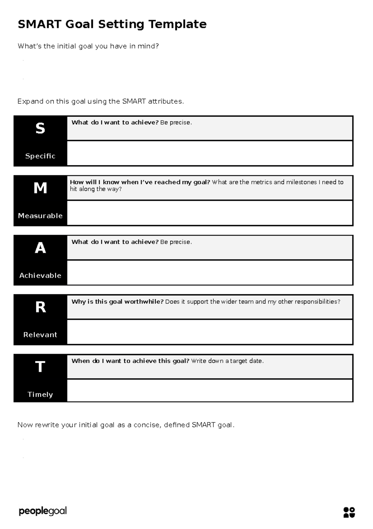 Smart Goals Template - People Goal - SMART Goal Setting Template What’s ...