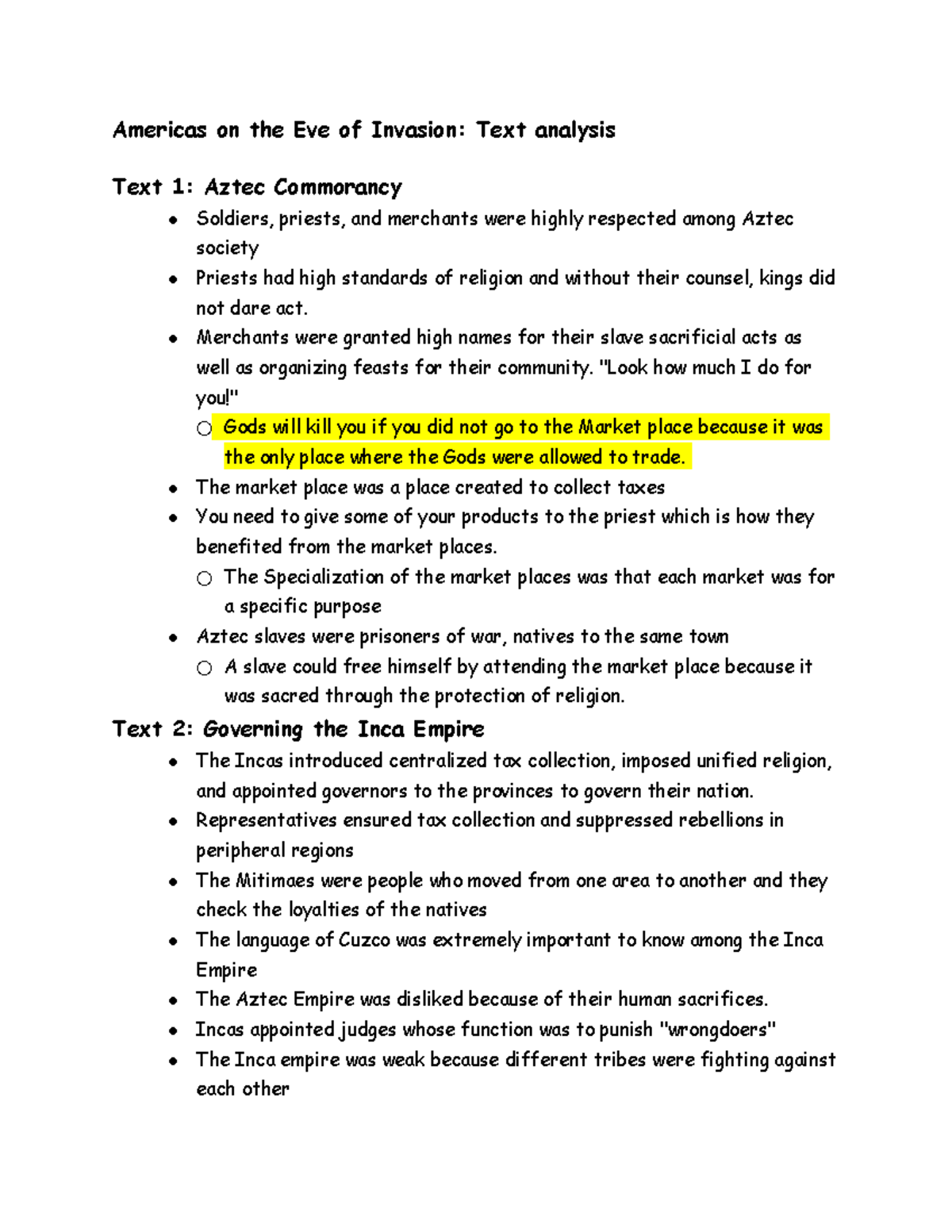 Americas on the Eve of Invasion - Merchants were granted high names for ...
