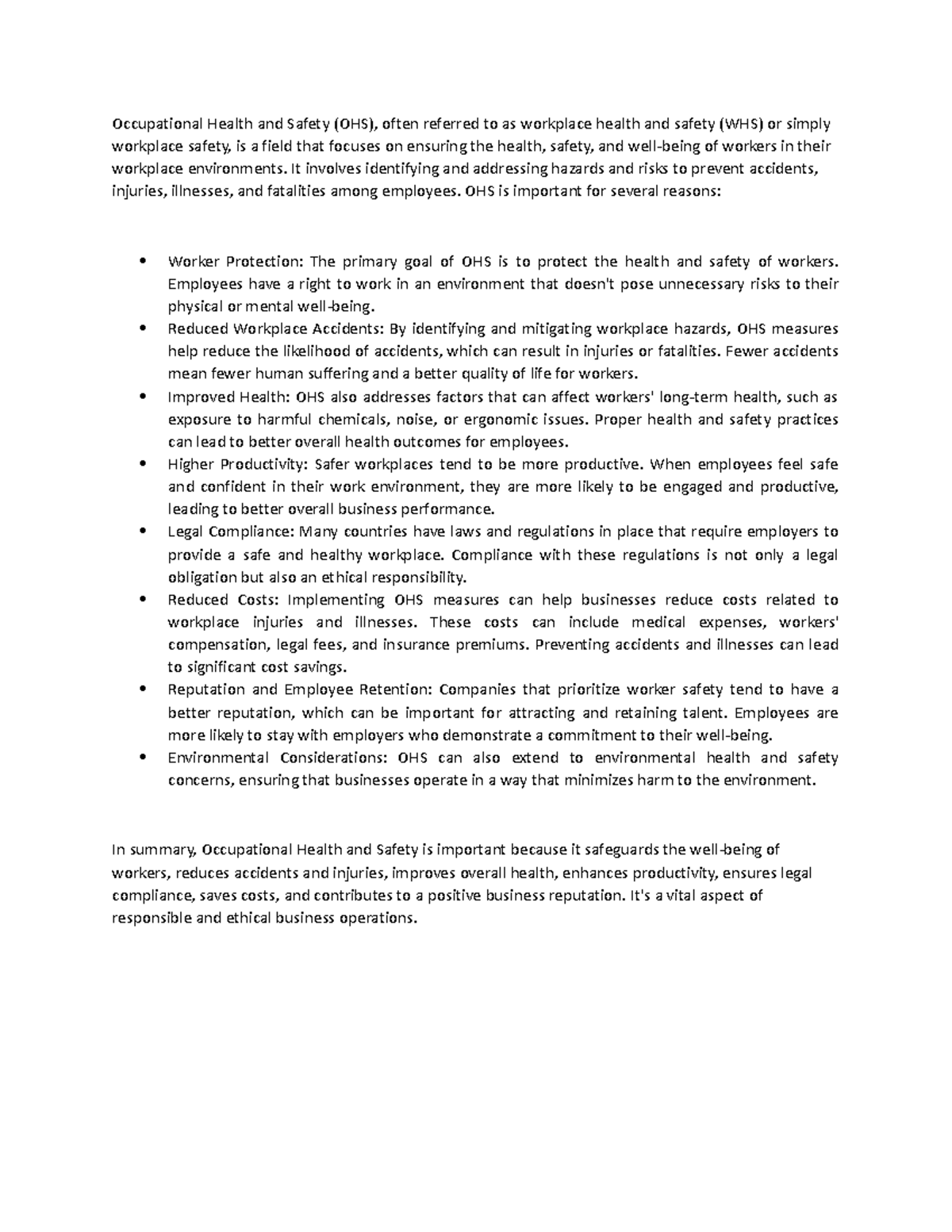 Occupational Health and Safety Bsbwhs 521 Booklet - bsb50420 - Studocu