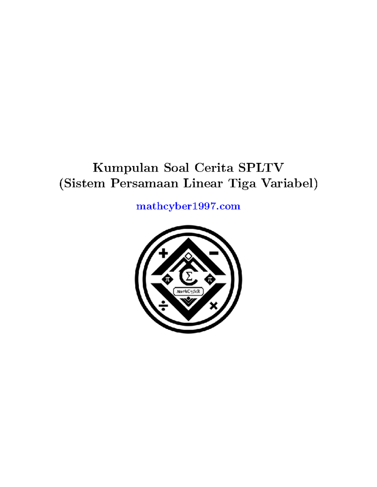 Soal Cerita Spltv - Kumpulan Soal Cerita SPLTV (Sistem Persamaan Linear ...