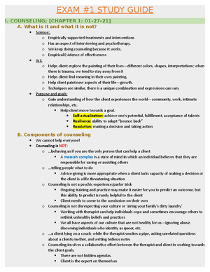 EXAM #3 Study Guide(lecture notes only) - EXAM #3: STUDY GUIDE (lecture ...