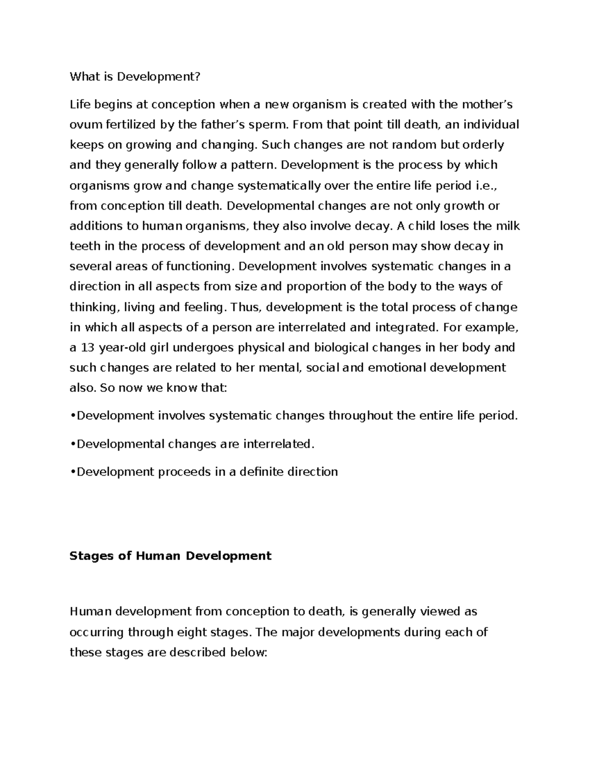 5.What is Human Development - What is Development? Life begins at ...