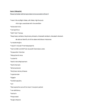 NUR2063 Patho Exam 1 Study Guide - Module 4, EXAM 1 Study Guide ...